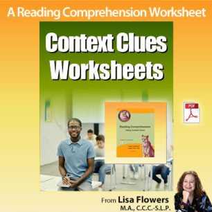 Watch S.L.P., Lisa Flowers' Explain her Context Clues Worksheet in PDF | 52 Lessons for 52 Weeks